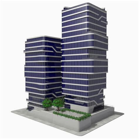 Modern Building Block 3d Model Turbosquid 1311142