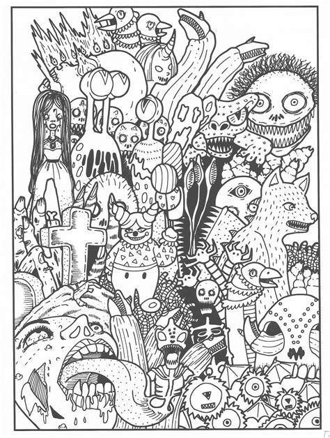 Scary Coloring Pages For Adults