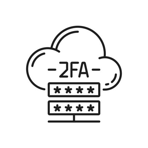 2fa Password Authentication 2 Factor Verification Vector Image