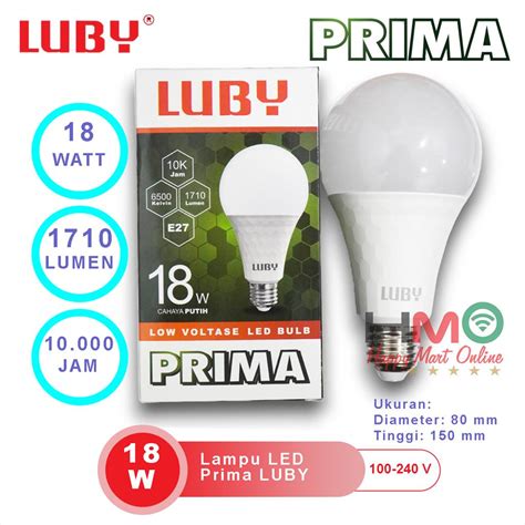 Luby Lampu Led Prima Bohlam Watt Cahaya Putih W Cool Day Light Lazada Indonesia