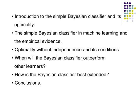 Ppt On The Optimality Of The Simple Bayesian Classifier Under Zero