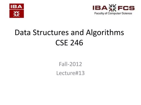 Ppt Data Structures And Algorithms Cse 246 Powerpoint Presentation Free Download Id3256544