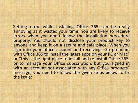 PPT How To Fix Error Issues With Office Installation PowerPoint Presentation ID