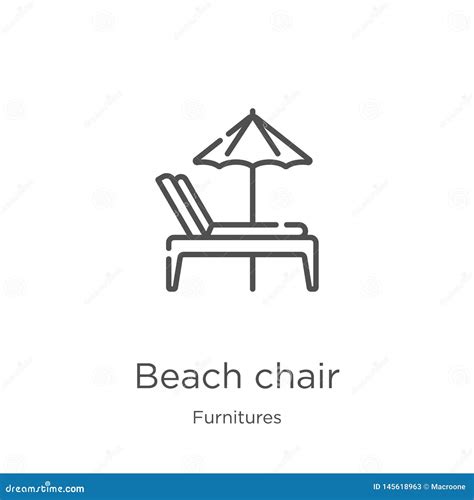Beach Chair Icon Vector From Furnitures Collection Thin Line Beach