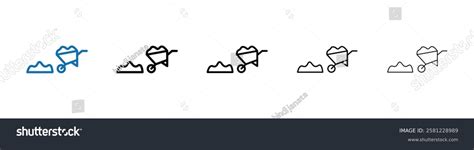 Wheelbarrow Unloading Icon Outline Vector Logo Stock Vector Royalty Free 2581228989 Shutterstock
