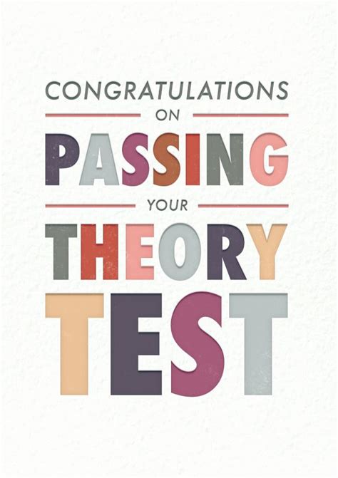 Congratulations On Passing Theory Test Card Thortful