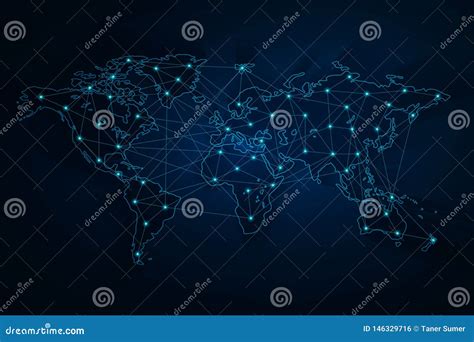 Global Network Connection Background Vector Stock Vector Illustration Of Concept Backdrop