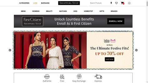 Shoppers Stop Clone Using Html Css And Javascript By Shivani Kumari