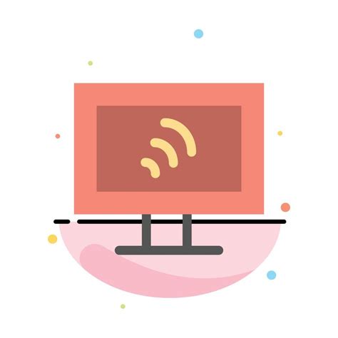 Computer Wifi Service Abstract Flat Color Icon Template 13121834 Vector