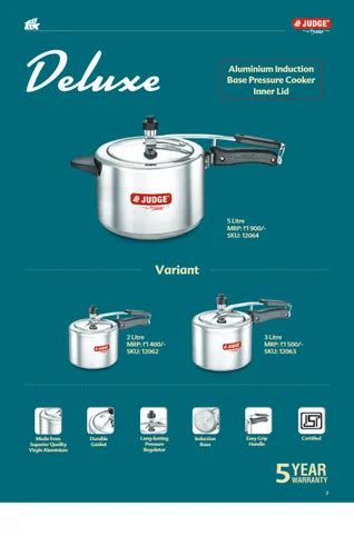 Judge Basic Alu Minium Pressure Cooker 5ltr Inner Lid At ₹ 1700piece प्रेस्टीज प्रेशर कुकर
