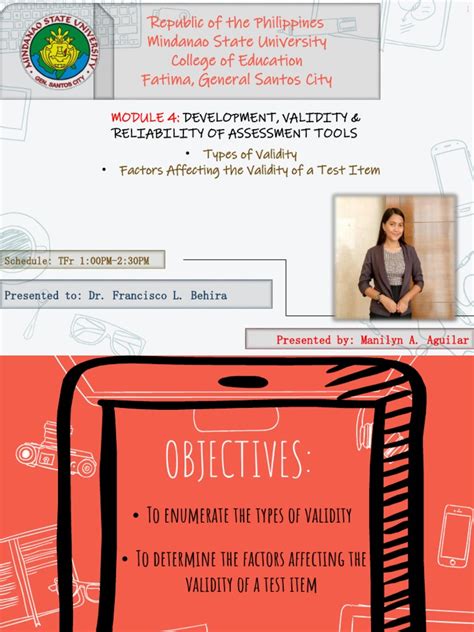 Module 4 Development Validity And Reliability Of Assessment Tools Pdf