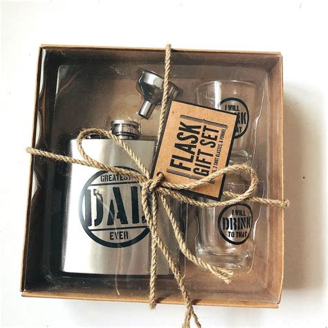 Flask T Set For Dad Greatest Dad Ever