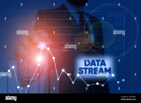 Word Writing Text Data Stream Business Photo Showcasing Sequence Of