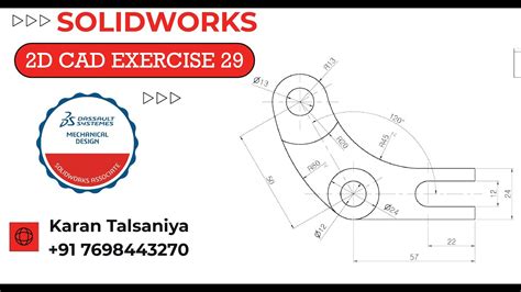 2D CAD EXERCISES 29 IN SOLIDWORKS YouTube