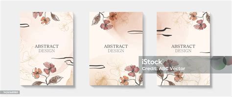 추상 럭셔리 자연 수채화 배경으로 결혼식 또는 초대장 카드 및 커버 디자인 꽃 나뭇잎 및 황금 선 요소 벡터 일러스트레이션이있는 작고 우아한 템플릿 수채화 배경에 대한 스톡