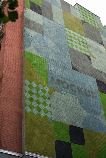 Premium Psd Mock Up Design Of Mural On City Building