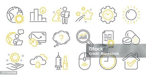 의료 예방 접종 스 와이프 업 시간 기호와 같은 과학 아이콘 세트 벡터 0명에 대한 스톡 벡터 아트 및 기타 이미지 0명 데이터 물음표 Istock