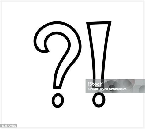 흰색으로 격리된 질문 및 경고 아이콘을 간략하게 설명합니다 스케치 주의 표시 벡터 스톡 일러스트레이션입니다 Eps 10 0명에 대한 스톡 벡터 아트 및 기타 이미지 Istock