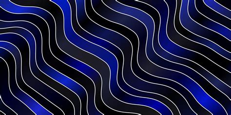 Dark Blue Vector Texture With Wry Lines Bright Illustration With Gradient Circular Arcs