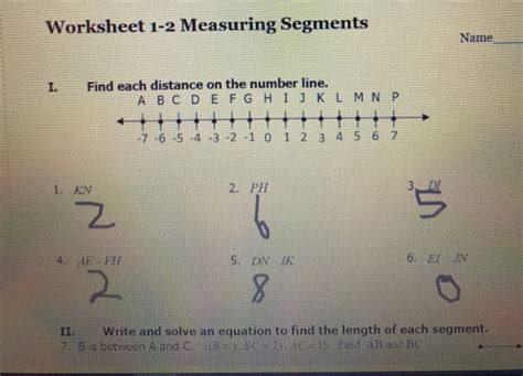Measuring Segments Worksheet Pdf