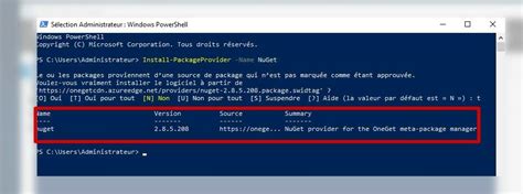 Comment Installer La Galerie NuGet En Powershell