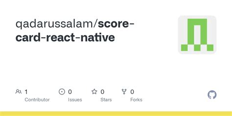 Github Qadarussalamscore Card React Native