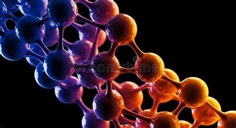 Abstract Molecular Structure Nanotech Science And Technology Stock Illustration