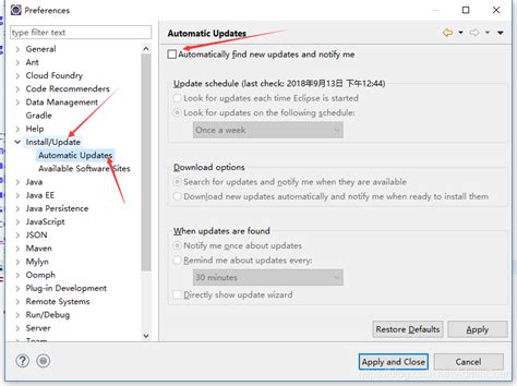 关闭eclipse启动时的自动更新，eclipse恢复默认窗口布局，关闭eclipse启动时自动验证eclipse 取消启动验证 Csdn博客