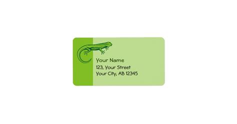 Green Lizard Label Zazzle