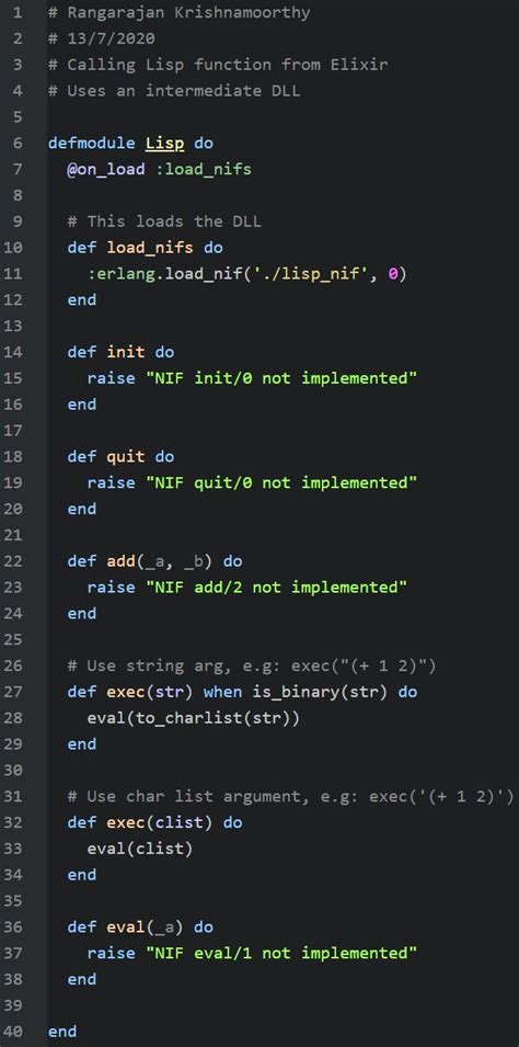 Calling Lisp Functions From Elixir Rangarajan Krishnamoorthy On Programming And Other Topics