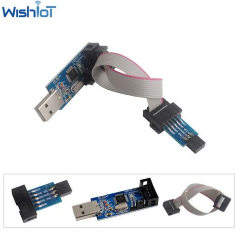 usbasp usbisp avr programmer usb adapter 6 to 10 pin idc isp