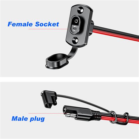 Sae 퀵 커넥터 하네스 12awg 30cm 방수 Sae 연장 코드 측벽 포트 태양 전지 패널 발전기 배터리 충전기