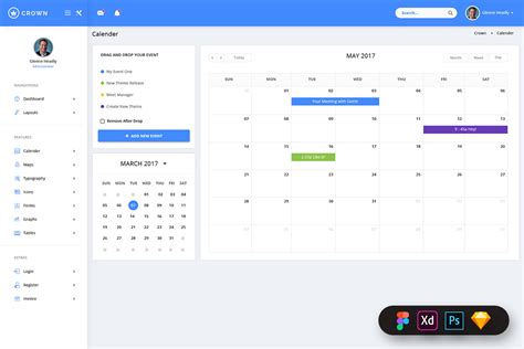 Download Crown Material Admin Dashboard Ui Kit Ui элементы на тему графика