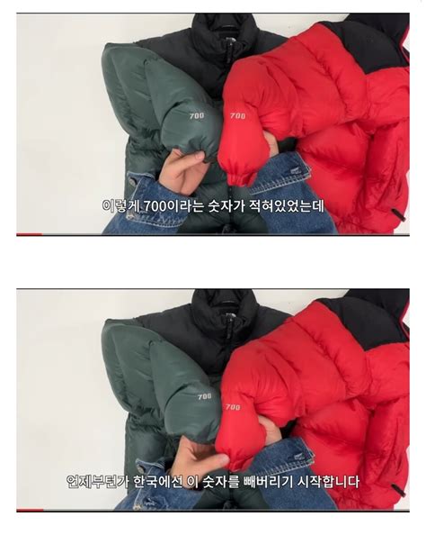 노스페이스 패딩 뜯어본 유튜버 유머 움짤 이슈 에펨코리아