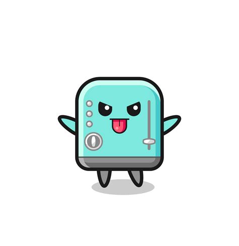Naughty Toaster Character In Mocking Pose 12049590 Vector Art At Vecteezy
