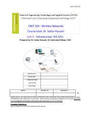CNET Lab Infrastructure Standalone WLAN Docx Lab WLAN Lab Infrastructure WLANs