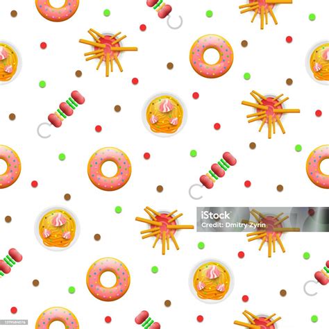 원활한 패턴 추상 요소 패스트 푸드 벡터 디자인 스타일 배경 일러스트 고기에 대한 스톡 벡터 아트 및 기타 이미지 고기