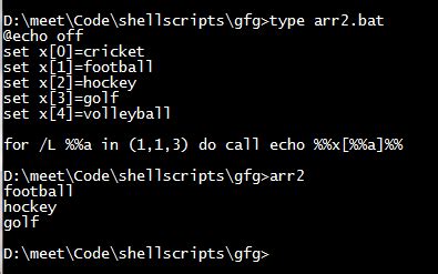 Batch Script Iterating Over An Array GeeksforGeeks