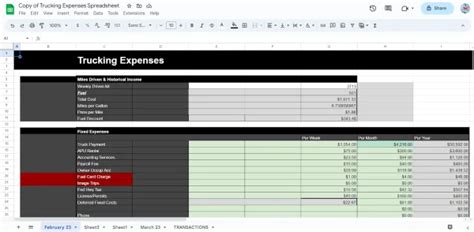 Trucking Expenses Spreadsheet 7 Free Templates