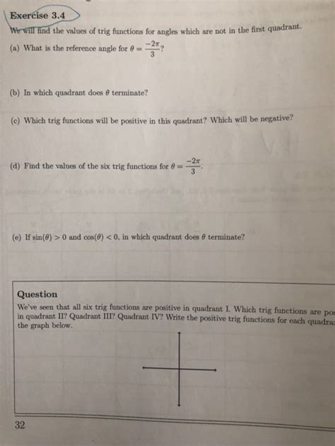 Solved Exercise 3 4 We Will Find The Values Of Trig Chegg Com