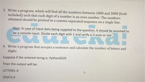 Solved 3 Write A Program Which Will Find All The Numbers