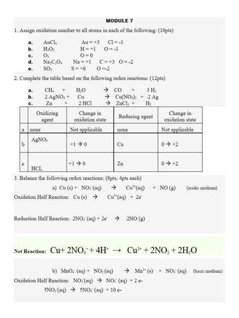 Module 7 Problem Set Answer Key Pdf Chemistry Electrochemistry