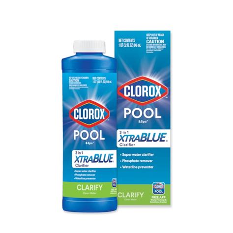 Clorox Poolandspa 3 In 1 Xtrablue Clarifier 32 Oz Pool Water Clarifier