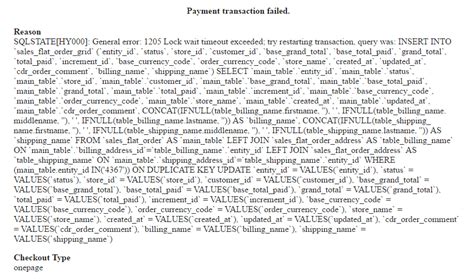 Magento 19 Help Several Errors Per Day For Sqlstate Hy000 General Error 1205 Lock Wait