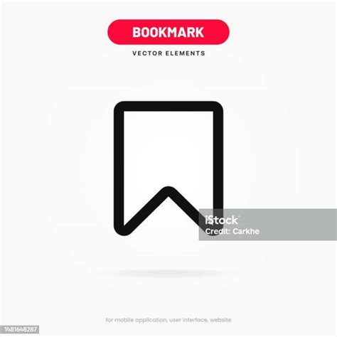 3d 플랫 최소 책갈피 아이콘 벡터 책갈피 기호 아이콘 평면 디자인을 추가합니다 격리된 흰색 배경에 좋아하는 기호입니다 4가지 개체에 대한 스톡 벡터 아트 및 기타 이미지