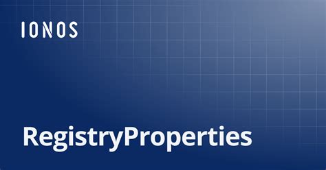 RegistryProperties Java SDK