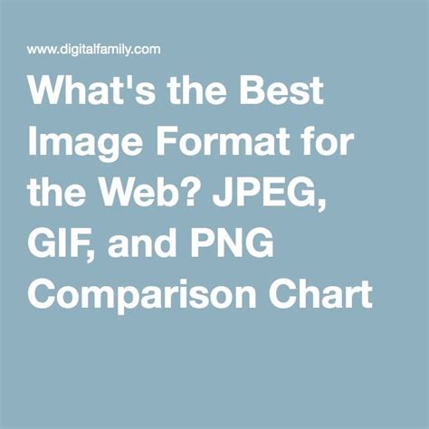 Whats The Best Image Format For The Web Jpeg  And Png Comparison Chart