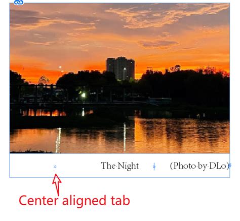 Solved How To Center The Caption Of A Picture With A Phot Adobe Product Community 14379058