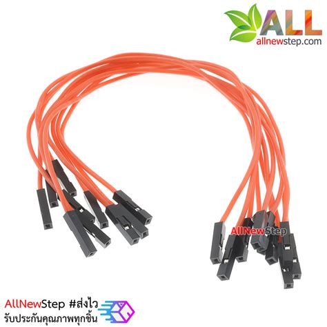 สายไฟจัมเปอร์ 20cm สาย Jumper 20 Cm จำนวน 10 เส้น เมีย เมีย สีแดง