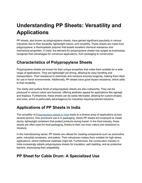 Ppt Understanding Pp Sheets Versatility And Applications Powerpoint Presentation Id 13580023